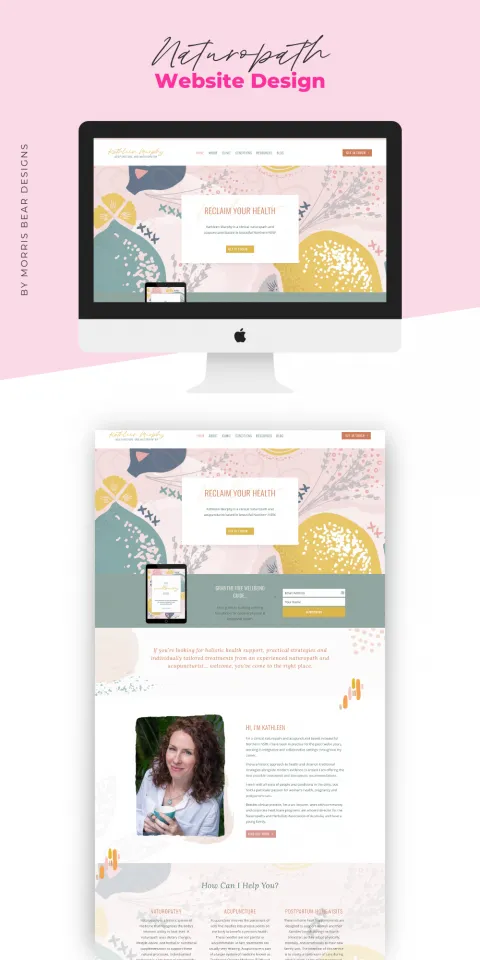 Organic Website Design for Naturopath Kathleen Murphy - Morris Bear ...